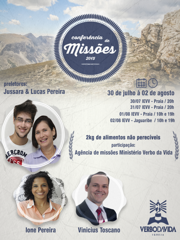 Neste fim de semana acontece a Conferência de Missões 2015 em parceria ...
